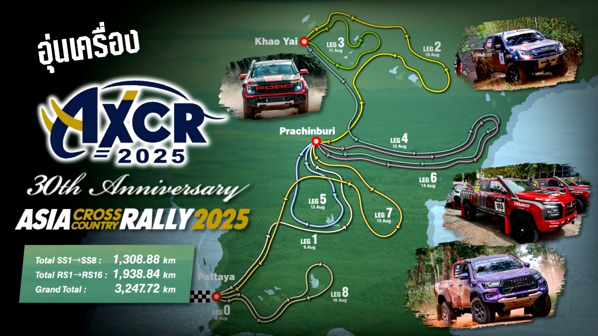อุ่นเครื่อง AXCR 2025 ฉลอง 30 ปีทอง...“เอเชีย ครอสส์คันทรี แรลลี”